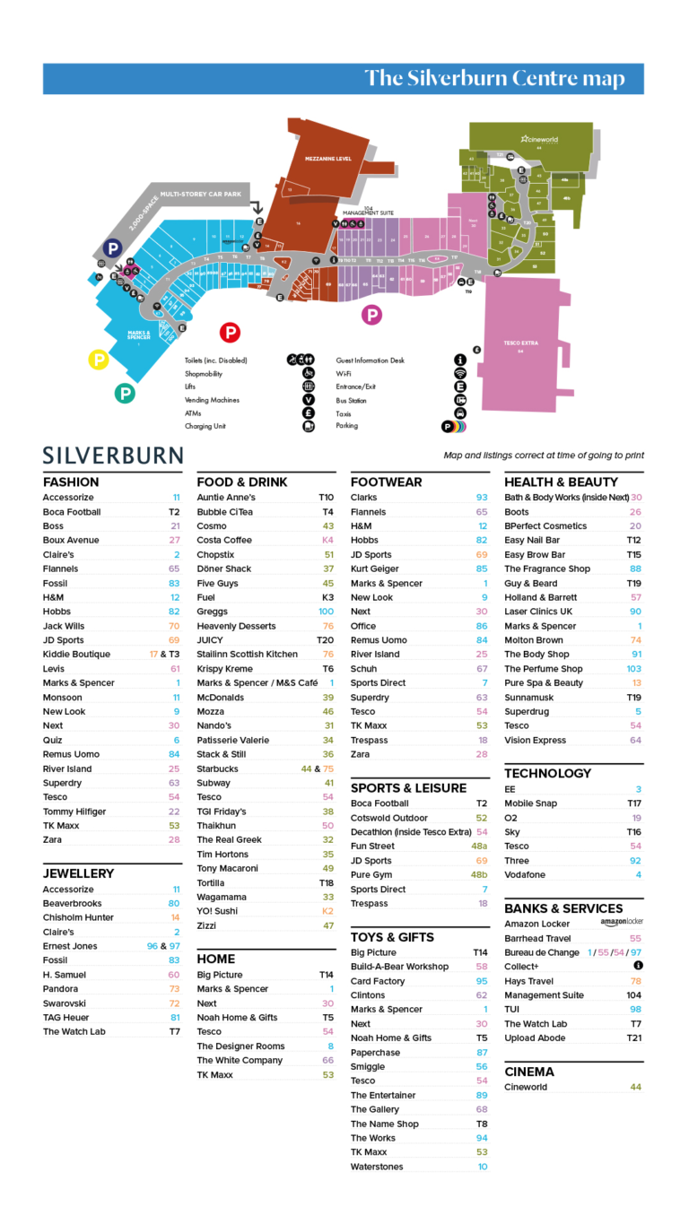 Centre Map - Silverburn Shopping Centre